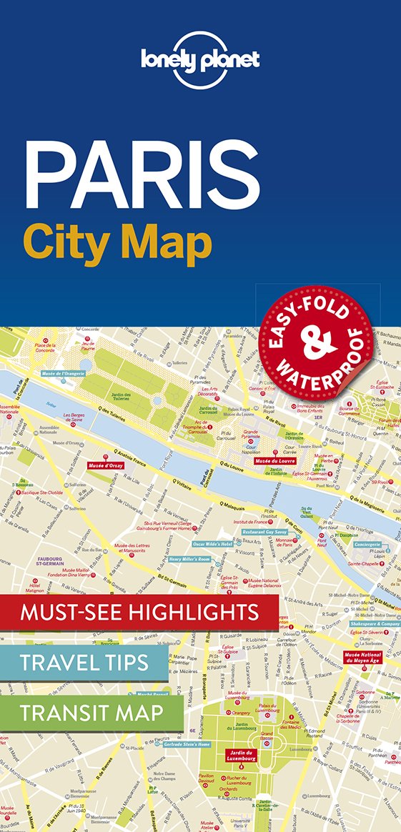 Lonely Planet Paris City Map 1