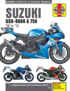 suzuki gsx-r600 & 750 (06 - 16) haynes repair manual (paperback)