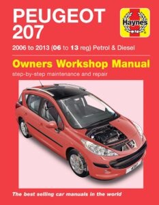 peugeot 207 petrol & diesel 06 - 13 haynes repair manual (paperback)