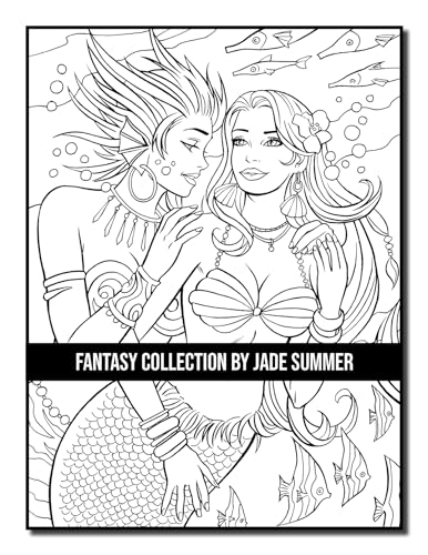 Fantasy Collection: An Adult Coloring Book with 100+ Incredible Coloring Pages of Mermaids, Fairies, Vampires, Dragons, and More!