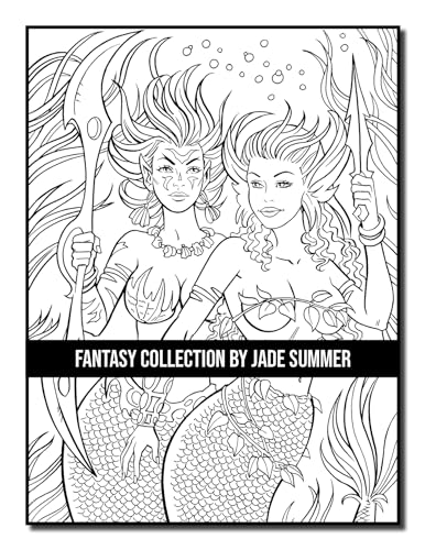 Fantasy Collection: An Adult Coloring Book with 100+ Incredible Coloring Pages of Mermaids, Fairies, Vampires, Dragons, and More!