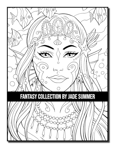 Fantasy Collection: An Adult Coloring Book with 100+ Incredible Coloring Pages of Mermaids, Fairies, Vampires, Dragons, and More!