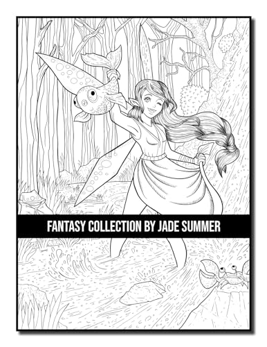 Fantasy Collection: An Adult Coloring Book with 100+ Incredible Coloring Pages of Mermaids, Fairies, Vampires, Dragons, and More!