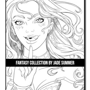 Fantasy Collection: An Adult Coloring Book with 100+ Incredible Coloring Pages of Mermaids, Fairies, Vampires, Dragons, and More!