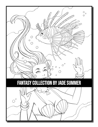 Fantasy Collection: An Adult Coloring Book with 100+ Incredible Coloring Pages of Mermaids, Fairies, Vampires, Dragons, and More!