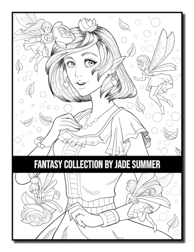 Fantasy Collection: An Adult Coloring Book with 100+ Incredible Coloring Pages of Mermaids, Fairies, Vampires, Dragons, and More!