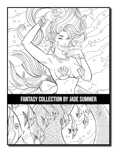 Fantasy Collection: An Adult Coloring Book with 100+ Incredible Coloring Pages of Mermaids, Fairies, Vampires, Dragons, and More!