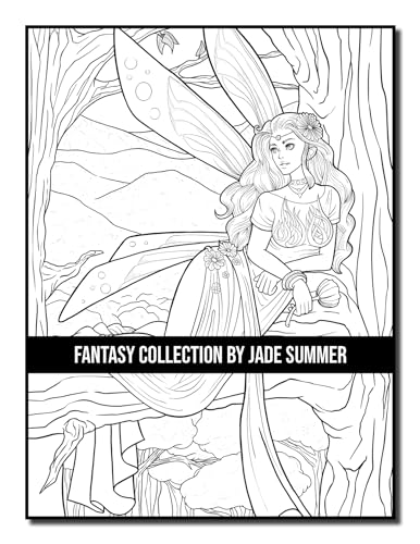 Fantasy Collection: An Adult Coloring Book with 100+ Incredible Coloring Pages of Mermaids, Fairies, Vampires, Dragons, and More!