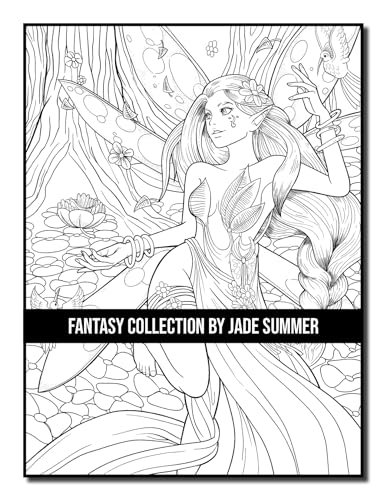 Fantasy Collection: An Adult Coloring Book with 100+ Incredible Coloring Pages of Mermaids, Fairies, Vampires, Dragons, and More!