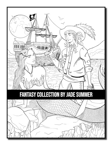 Fantasy Collection: An Adult Coloring Book with 100+ Incredible Coloring Pages of Mermaids, Fairies, Vampires, Dragons, and More!