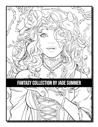 Fantasy Collection: An Adult Coloring Book with 100+ Incredible Coloring Pages of Mermaids, Fairies, Vampires, Dragons, and More!