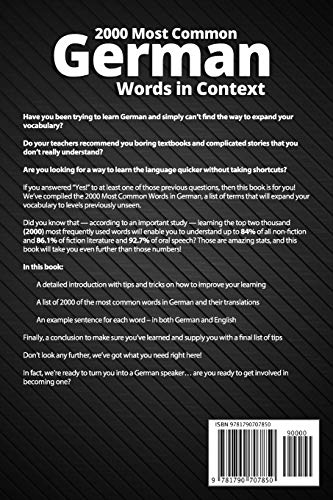 2000 Most Common German Words in Context: Get Fluent & Increase Your German Vocabulary with 2000 German Phrases (German Language Lessons)