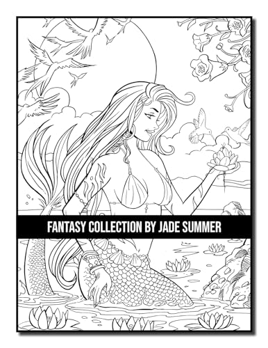 Fantasy Collection: An Adult Coloring Book with 100+ Incredible Coloring Pages of Mermaids, Fairies, Vampires, Dragons, and More!