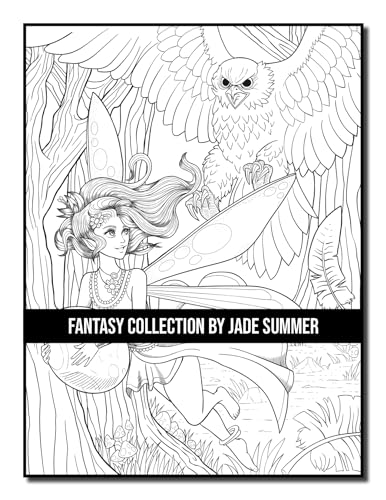 Fantasy Collection: An Adult Coloring Book with 100+ Incredible Coloring Pages of Mermaids, Fairies, Vampires, Dragons, and More!