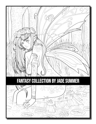 Fantasy Collection: An Adult Coloring Book with 100+ Incredible Coloring Pages of Mermaids, Fairies, Vampires, Dragons, and More!