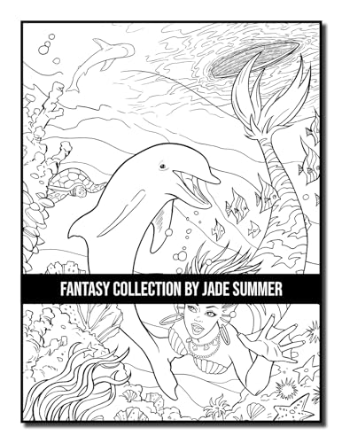 Fantasy Collection: An Adult Coloring Book with 100+ Incredible Coloring Pages of Mermaids, Fairies, Vampires, Dragons, and More!