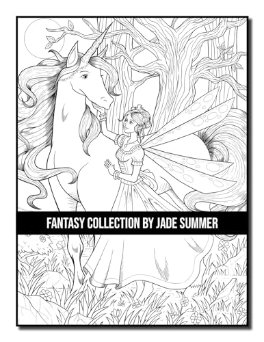 Fantasy Collection: An Adult Coloring Book with 100+ Incredible Coloring Pages of Mermaids, Fairies, Vampires, Dragons, and More!