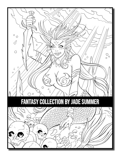 Fantasy Collection: An Adult Coloring Book with 100+ Incredible Coloring Pages of Mermaids, Fairies, Vampires, Dragons, and More!