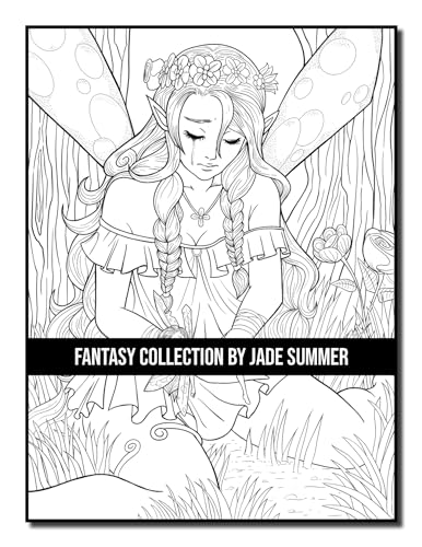 Fantasy Collection: An Adult Coloring Book with 100+ Incredible Coloring Pages of Mermaids, Fairies, Vampires, Dragons, and More!