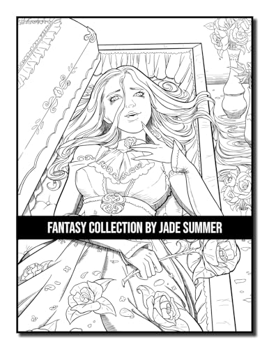 Fantasy Collection: An Adult Coloring Book with 100+ Incredible Coloring Pages of Mermaids, Fairies, Vampires, Dragons, and More!