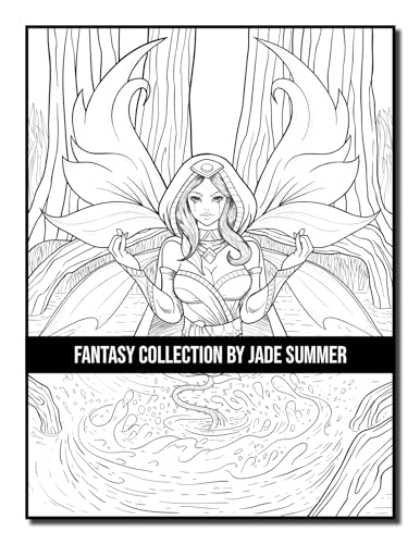 Fantasy Collection: An Adult Coloring Book with 100+ Incredible Coloring Pages of Mermaids, Fairies, Vampires, Dragons, and More!