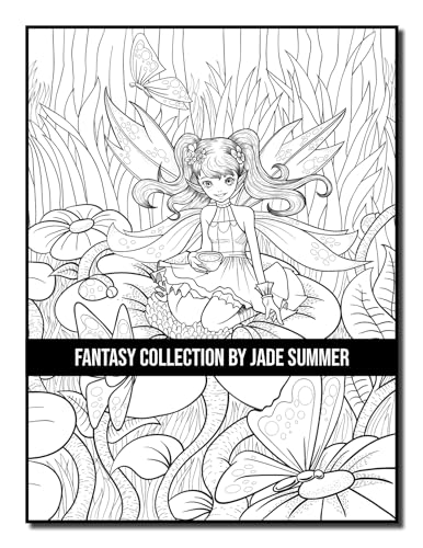 Fantasy Collection: An Adult Coloring Book with 100+ Incredible Coloring Pages of Mermaids, Fairies, Vampires, Dragons, and More!