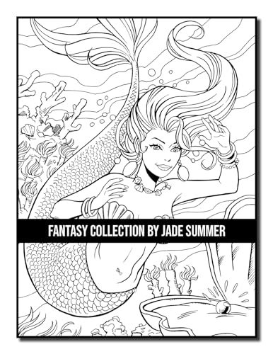 Fantasy Collection: An Adult Coloring Book with 100+ Incredible Coloring Pages of Mermaids, Fairies, Vampires, Dragons, and More!