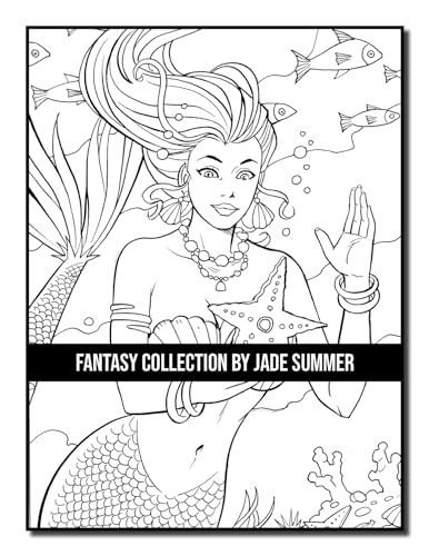 Fantasy Collection: An Adult Coloring Book with 100+ Incredible Coloring Pages of Mermaids, Fairies, Vampires, Dragons, and More!