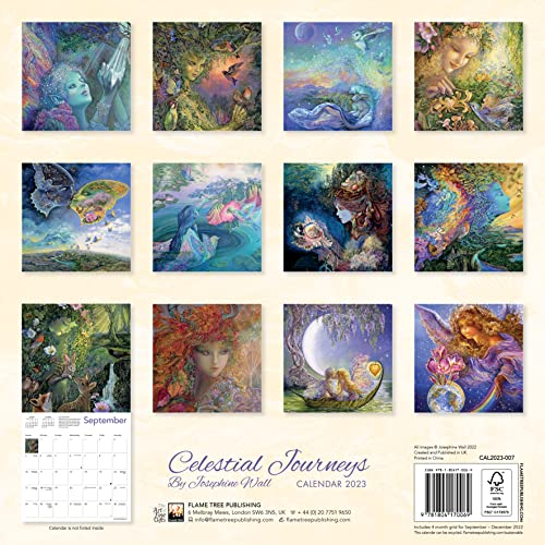 Celestial Journeys by Josephine Wall Wall Calendar 2023 (Art Calendar)