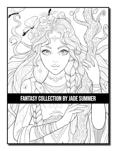 Fantasy Collection: An Adult Coloring Book with 100+ Incredible Coloring Pages of Mermaids, Fairies, Vampires, Dragons, and More!