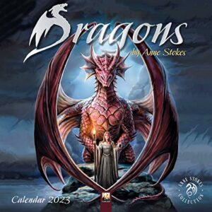 dragons by anne stokes wall calendar 2023 (art calendar)