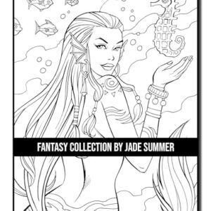 Fantasy Collection: An Adult Coloring Book with 100+ Incredible Coloring Pages of Mermaids, Fairies, Vampires, Dragons, and More!