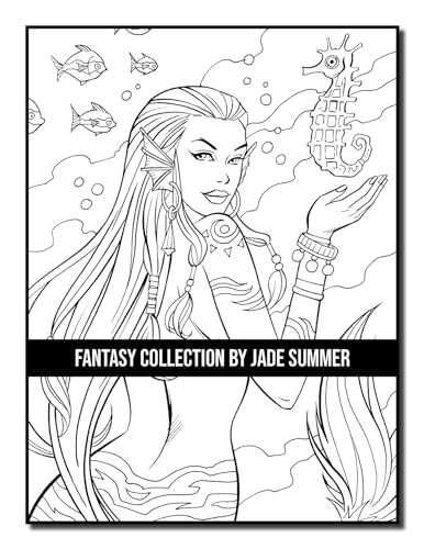 Fantasy Collection: An Adult Coloring Book with 100+ Incredible Coloring Pages of Mermaids, Fairies, Vampires, Dragons, and More!