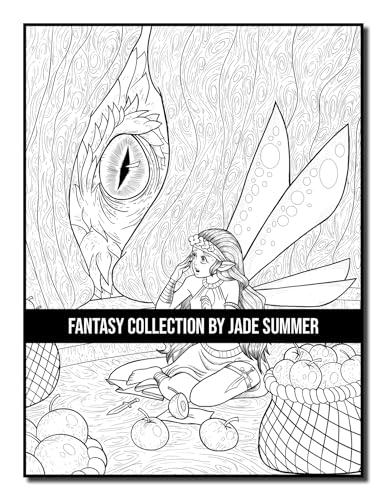 Fantasy Collection: An Adult Coloring Book with 100+ Incredible Coloring Pages of Mermaids, Fairies, Vampires, Dragons, and More!