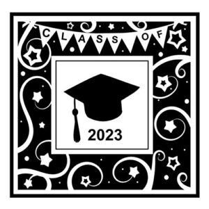 class of 2023: blank graduation book: grad guest book, college or school graduate memory book, scrapbook or autograph book. 2023 graduation party supplies guestbook (8.5x8.5 black & white)