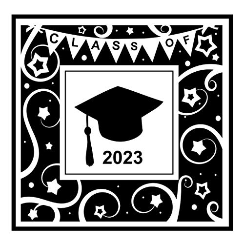 Class of 2023: Blank Graduation Book: grad guest book, college or school graduate memory book, scrapbook or autograph book. 2023 Graduation party supplies guestbook (8.5x8.5 Black & White)