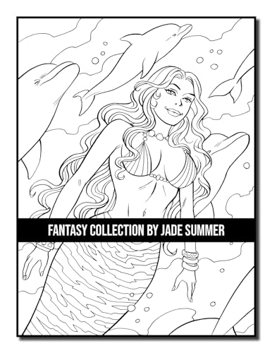 Fantasy Collection: An Adult Coloring Book with 100+ Incredible Coloring Pages of Mermaids, Fairies, Vampires, Dragons, and More!