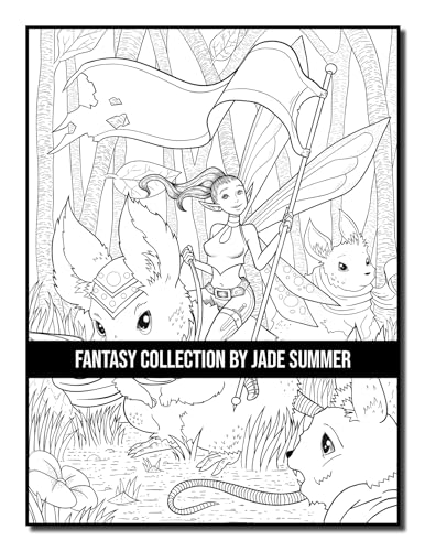 Fantasy Collection: An Adult Coloring Book with 100+ Incredible Coloring Pages of Mermaids, Fairies, Vampires, Dragons, and More!