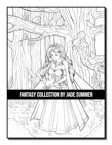 Fantasy Collection: An Adult Coloring Book with 100+ Incredible Coloring Pages of Mermaids, Fairies, Vampires, Dragons, and More!