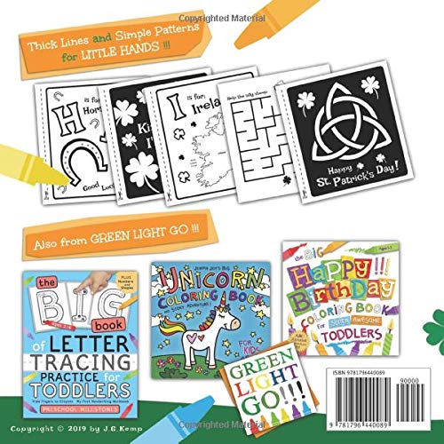 Happy St. Patrick's Day! Coloring & Activity Book for Toddlers & Preschool Kids Ages 1-4