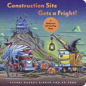 construction site gets a fright!: a halloween lift-the-flap book (goodnight, goodnight, construc)