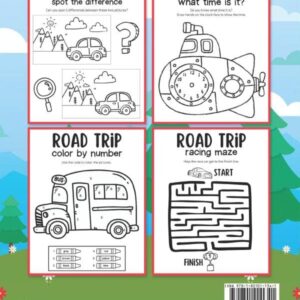 Travel Activity Book for Kids: 100+ Fun Road Trip Activities for Kids Ages 4-8 | Airplane, Car And Train Activities for Preschoolers | Games, Tracing, ... Scramble and More! (Travel Gift For Kids)