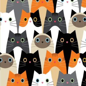 Address Book: Alphabetical Index With Pattern with cute cats idea cover