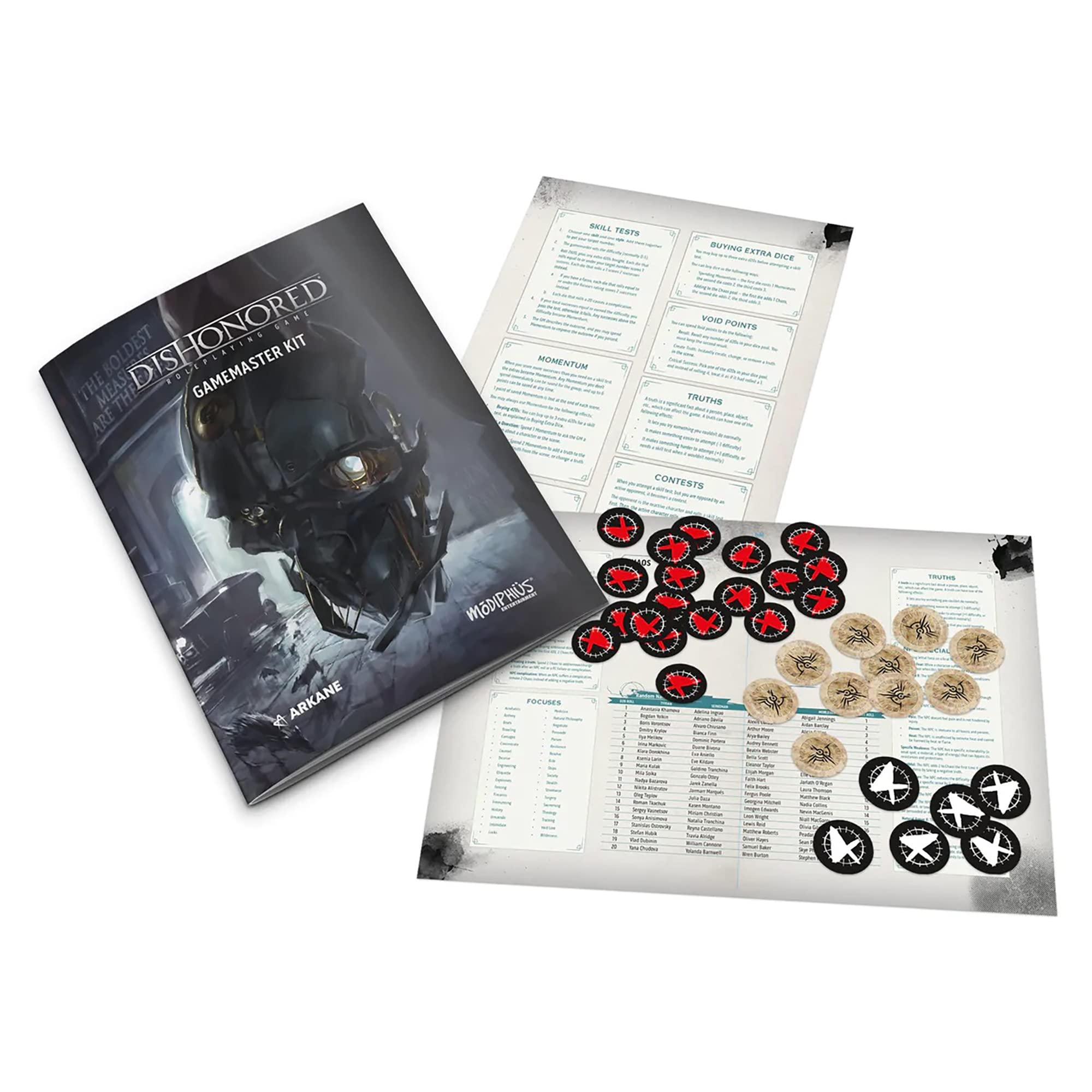 Modiphius Entertainment Dishonored: Gamemaster Toolkit - RPG Accessory