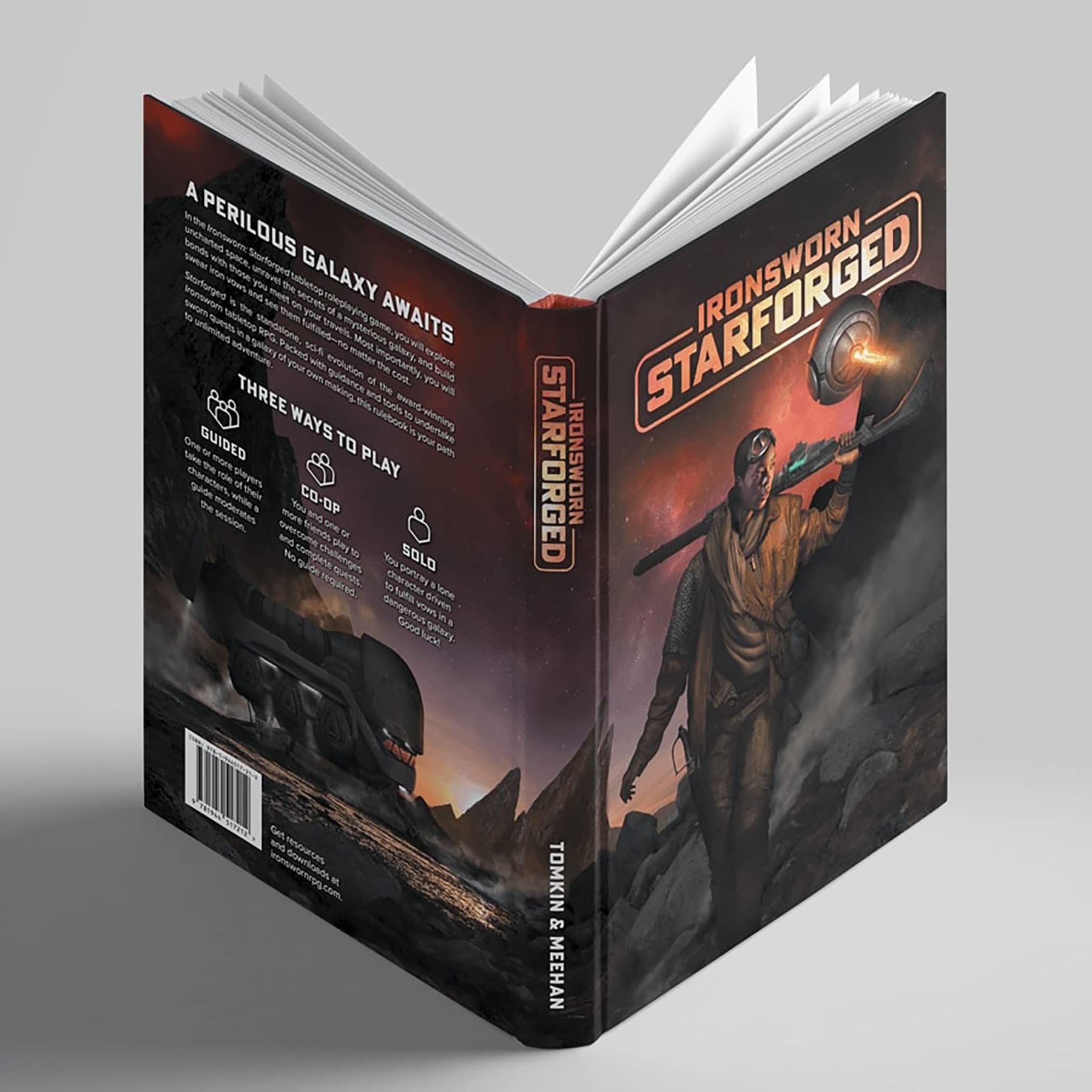 Ironsworn: Starforged - Deluxe Edition Rulebook - Hardcover RPG Book, Standalone Adventure, Human Centric, Science Fiction, 3 Modes of Play (Guided, Co-Op, Solo), 404 Pages, Colorful Illustrations