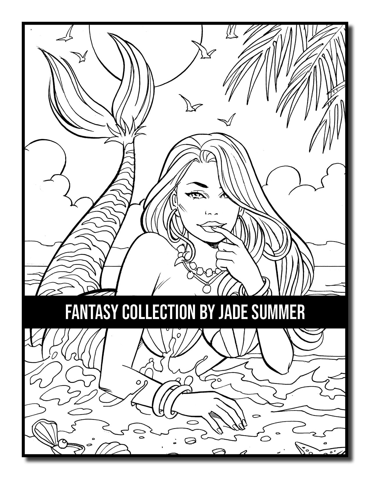 Fantasy Collection: An Adult Coloring Book with 100+ Incredible Coloring Pages of Mermaids, Fairies, Vampires, Dragons, and More!