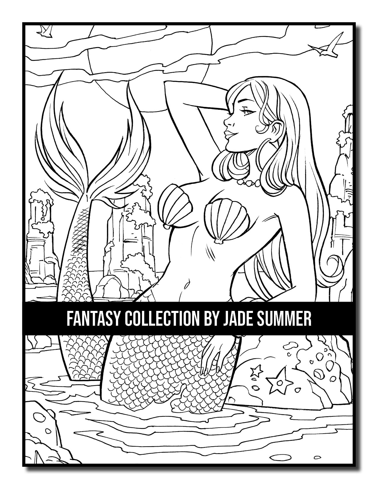 Fantasy Collection: An Adult Coloring Book with 100+ Incredible Coloring Pages of Mermaids, Fairies, Vampires, Dragons, and More!