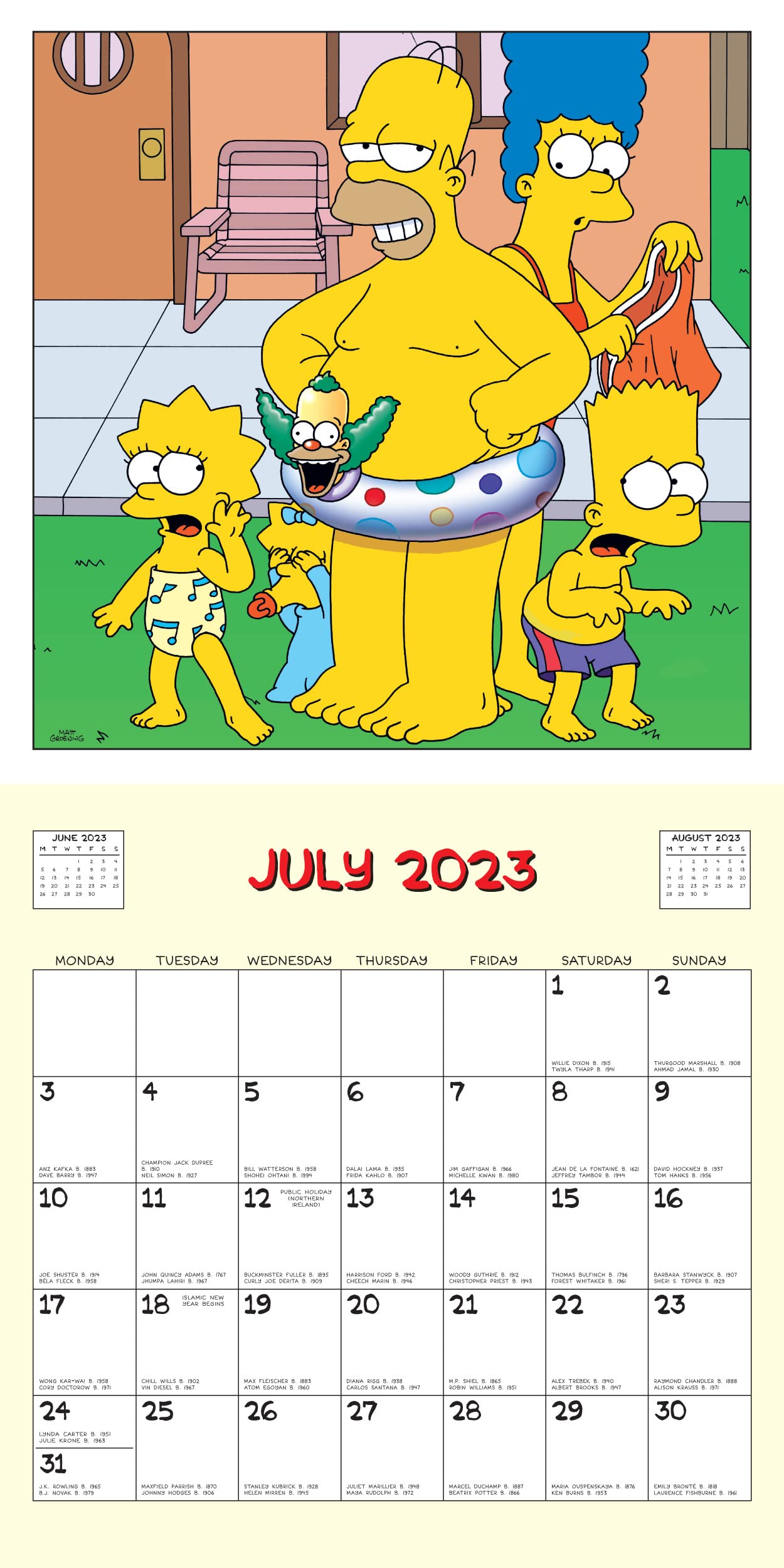 Simpsons - The Simpsons - The Simpsons 2023 - Original Danilo Calendar [Multilanguage] [Calendar] (Wall Calendar)