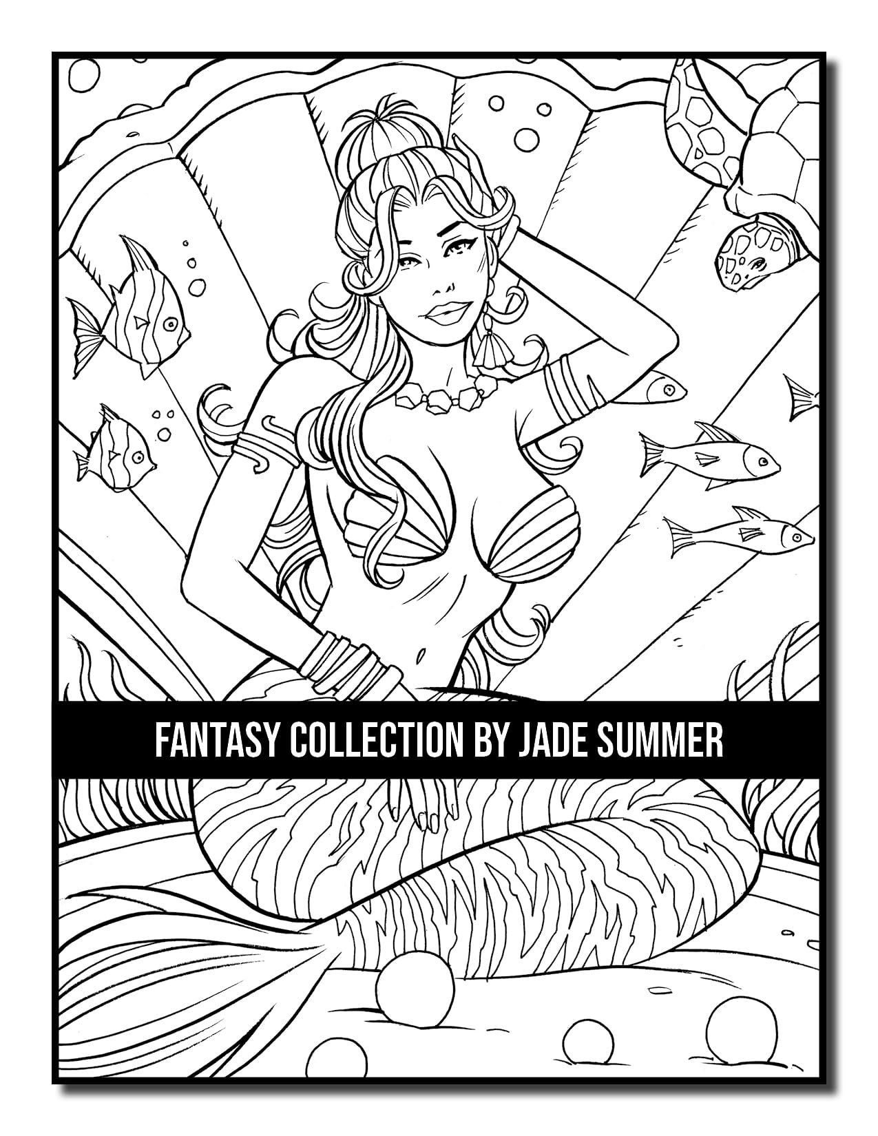 Fantasy Collection: An Adult Coloring Book with 100+ Incredible Coloring Pages of Mermaids, Fairies, Vampires, Dragons, and More!