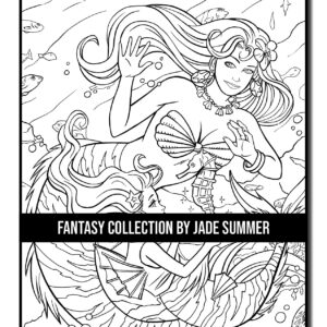 Fantasy Collection: An Adult Coloring Book with 100+ Incredible Coloring Pages of Mermaids, Fairies, Vampires, Dragons, and More!